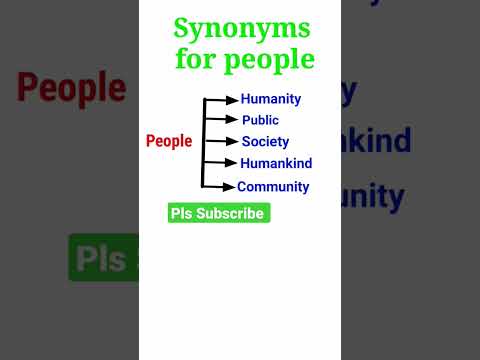 Common Synonyms for People/synonyms for people