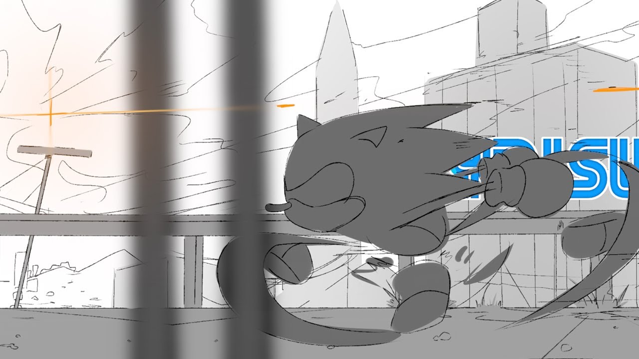 Sonic rough 2D animation / Sakuga practice