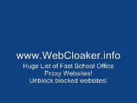 Unblock blocked websites. Huge list of school proxy sites.