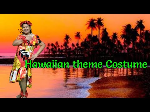 Hawaiian theme costume for Christmas party || muumuu dress || Hawaiian costume ideas #hawaiian