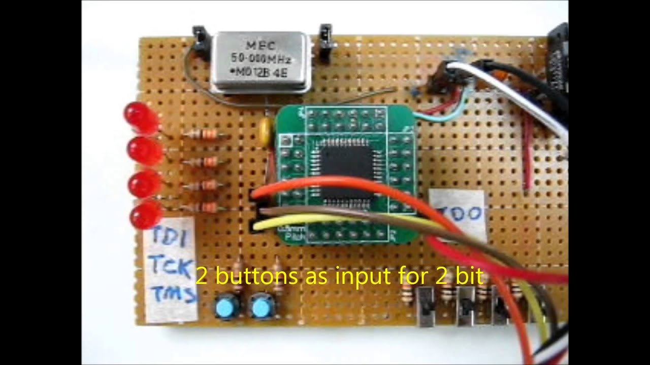 XILINX XC2C64A CPLD LED display, Blinking and 2 bit adder