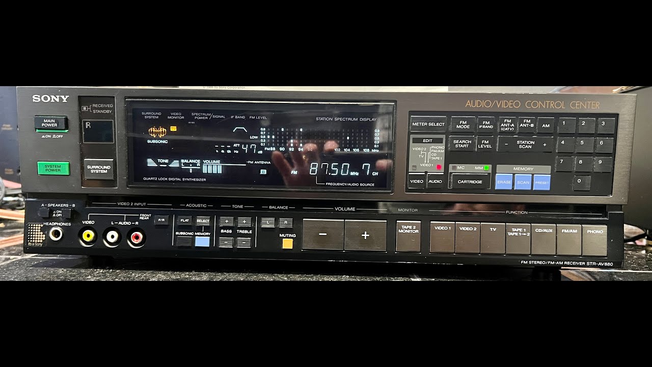 Sony STR AV880 Vintage Control Center AM:FM Stereo Receiver w: Manual; Tested
