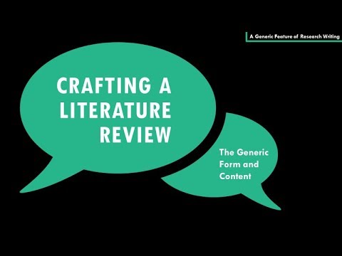 Crafting a Literature Review in Research Writing