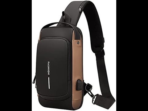 SAC DE POITRINE BANDOULIERE ANTIVOL PORT USB