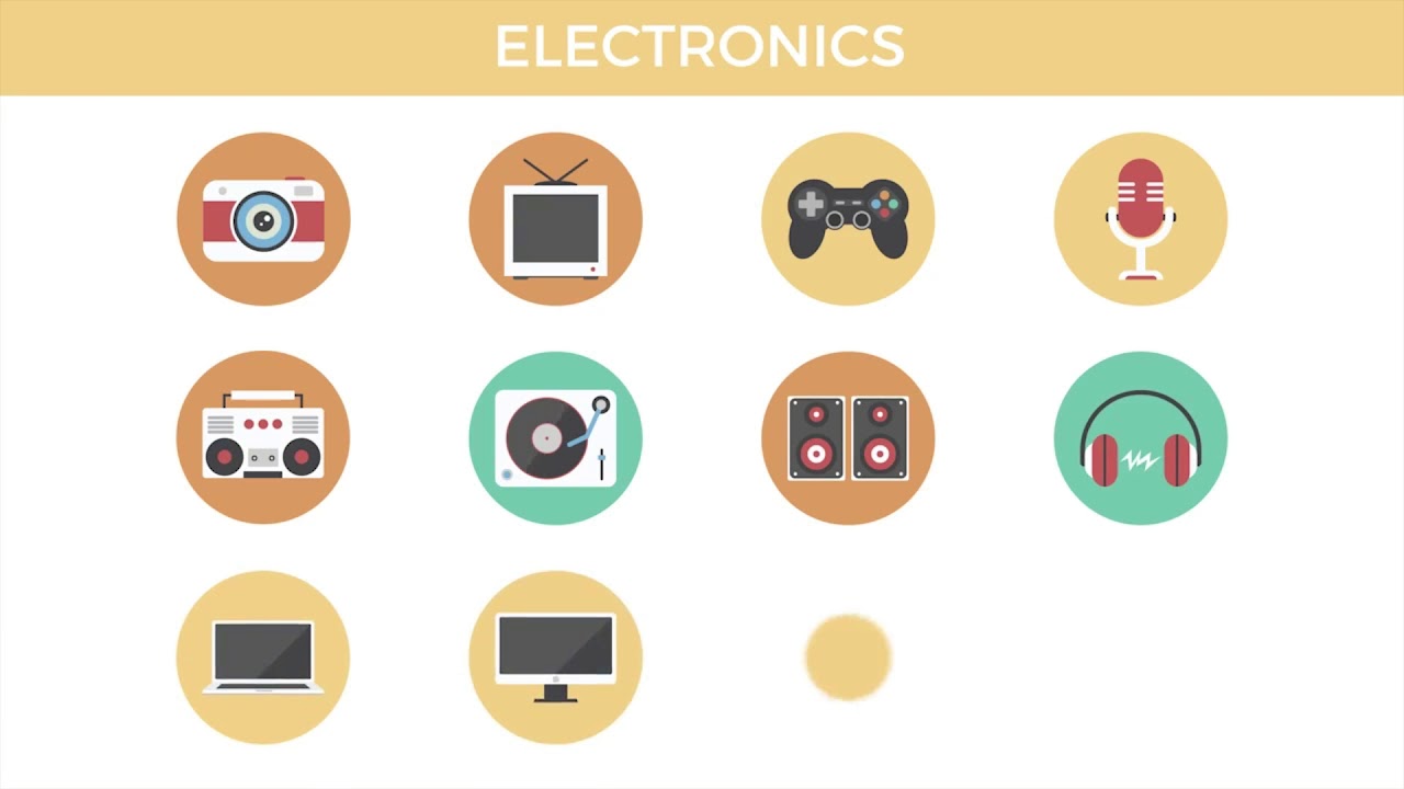 120 Flat Animated Vector Icons - FREE AFTER EFFECT TEMPLATE