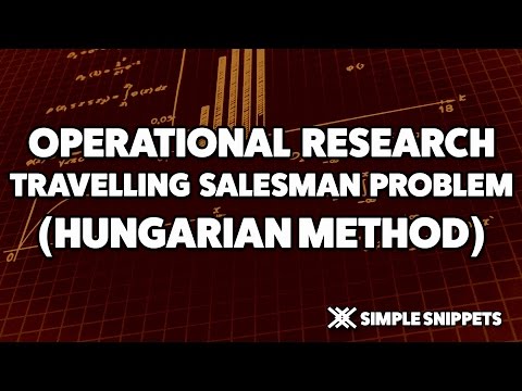 Travelling Salesman Problem using Hungarian Method Video Lecture ...