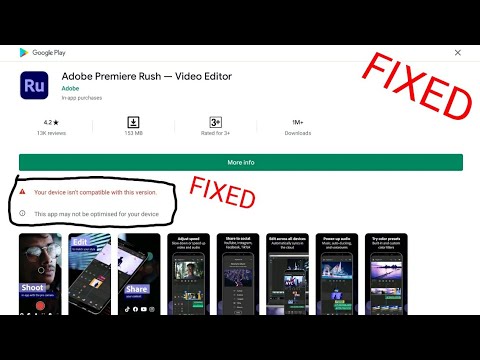 How to fix adobe premiere rush cc on Android or tablets