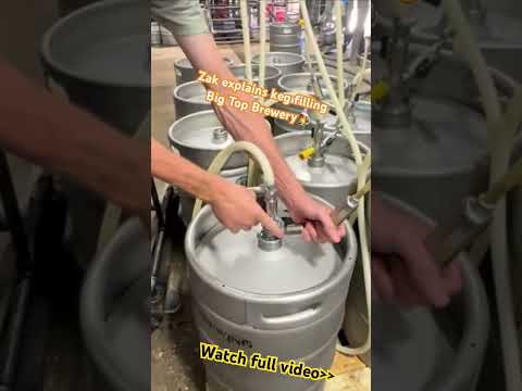 Zak explains the finer points of kegging Big Top beer. 