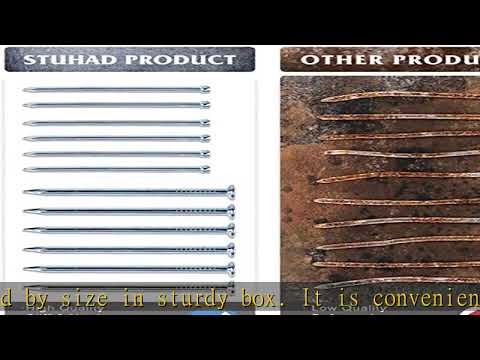 400pcs Hardware Nails Assortment Kit, Picture Hanging Nails, Galvanized Nails, Small Nails for Hang