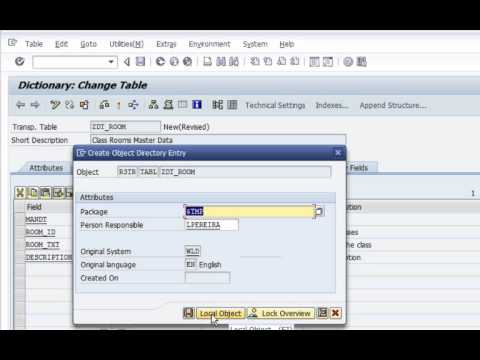 Creating a Database Table in SAP ABAP