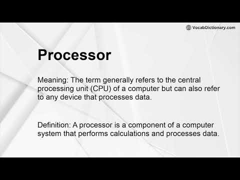 Processor Meaning