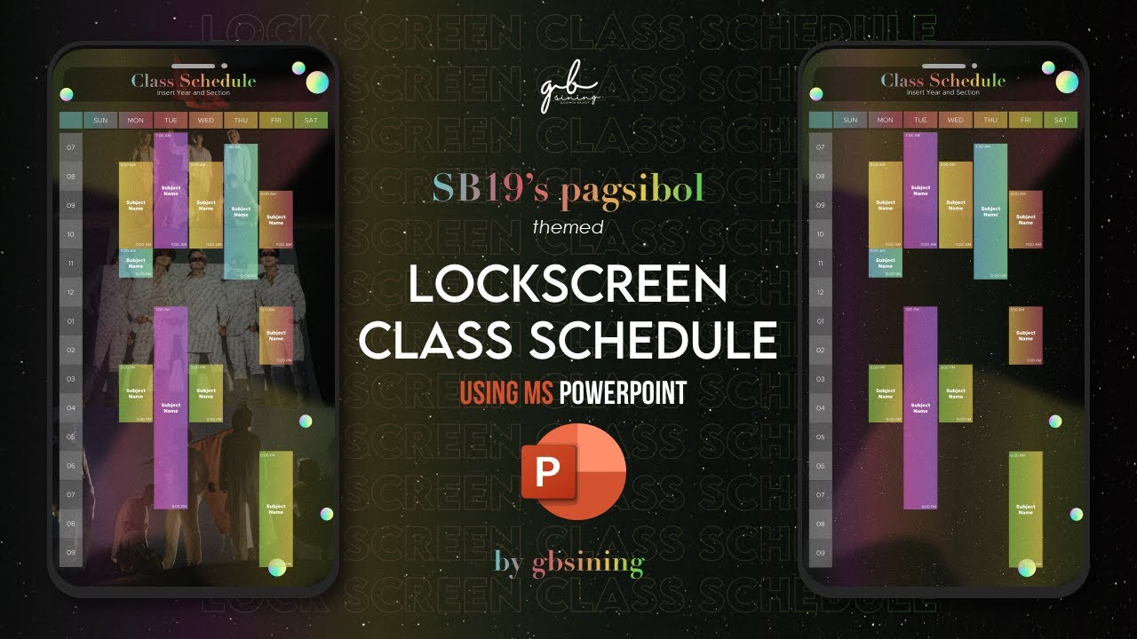 Easy Class Schedule Lockscreen using PowerPoint + Free Template!