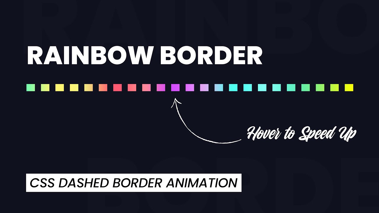 CSS Rainbow Border Animation | Html CSS Border Animation