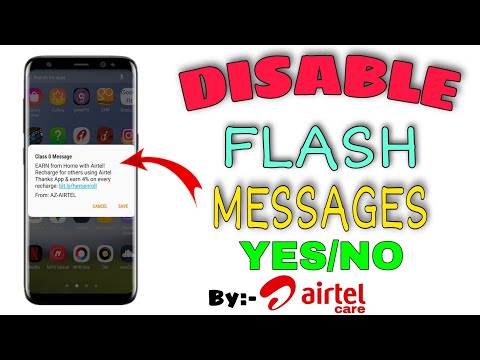 How to Disable Flash Messages in Airtel