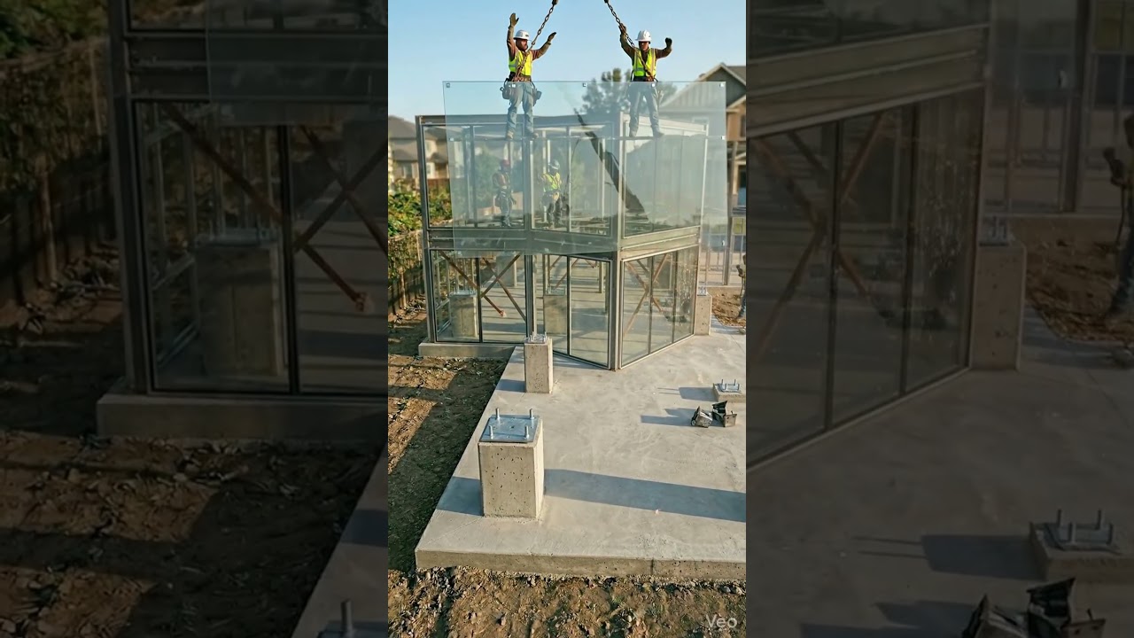 Glass Cube House Built From Nothing 🤯