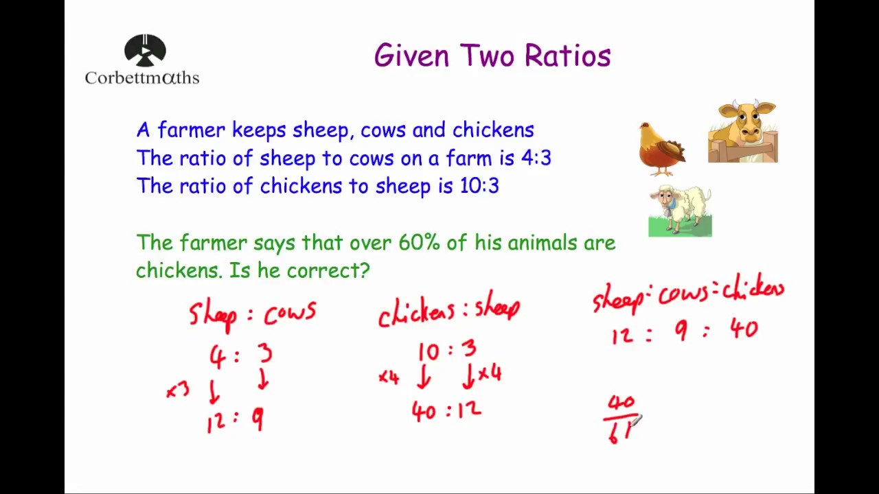 Given Two Ratios - Corbettmaths