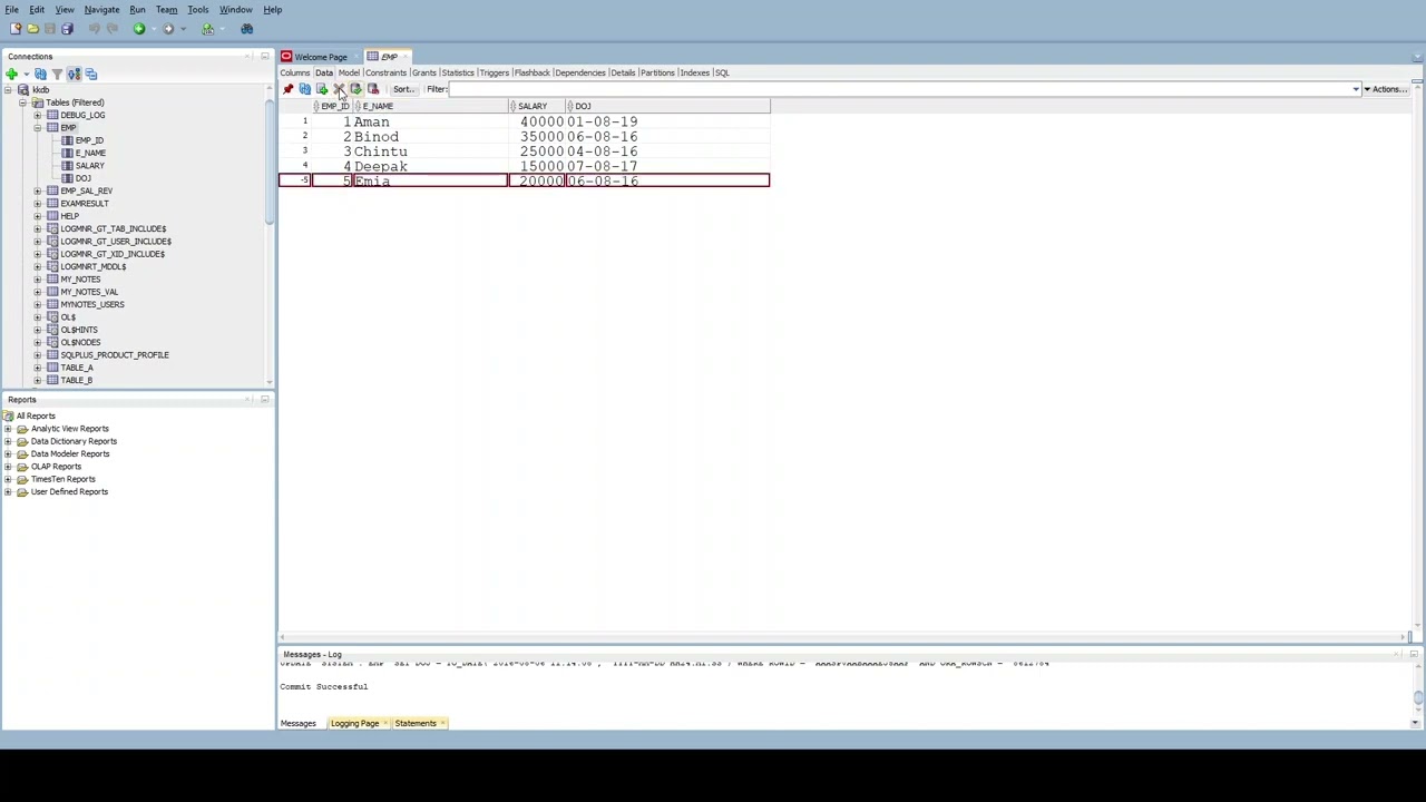 delete without sql query in SQL Developer