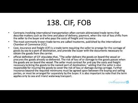 138. CIF and FOB
