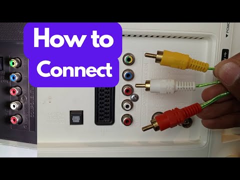 How To Connect AV Cables to 5 Port TV, Very simple