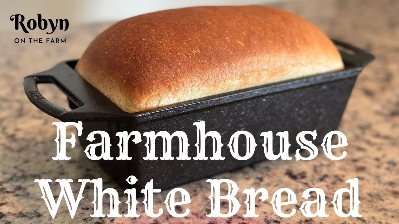 Easy Bread Recipe Farmhouse Country White Yeast Beginner Step By Step Instructions #bread #recipe