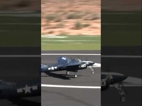 FMS F7F TIGERCAT TAKEOFF IN ST. GEORGE UTAH! #rc #aviation #new