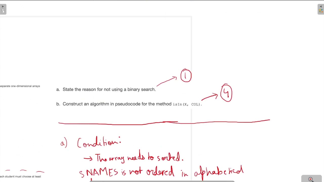 IB Pseudocode - Practice Question 1