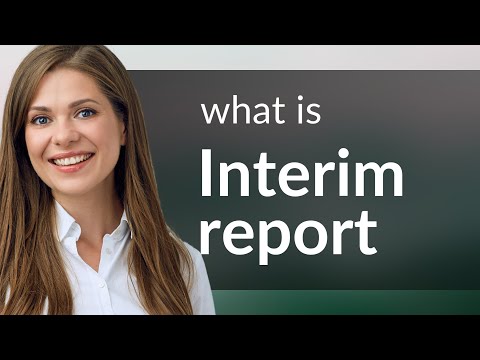 Understanding "Interim Report": A Guide for English Language Learners
