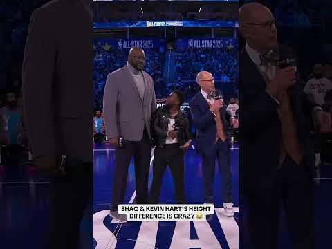 Shaq & Kevin Hart’s Height Difference is WILD! 🤣😂 #NBAAllStar2025