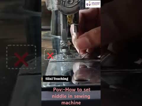 Learn how to set a needle in a sewing machine – a simple step towards self-reliance.