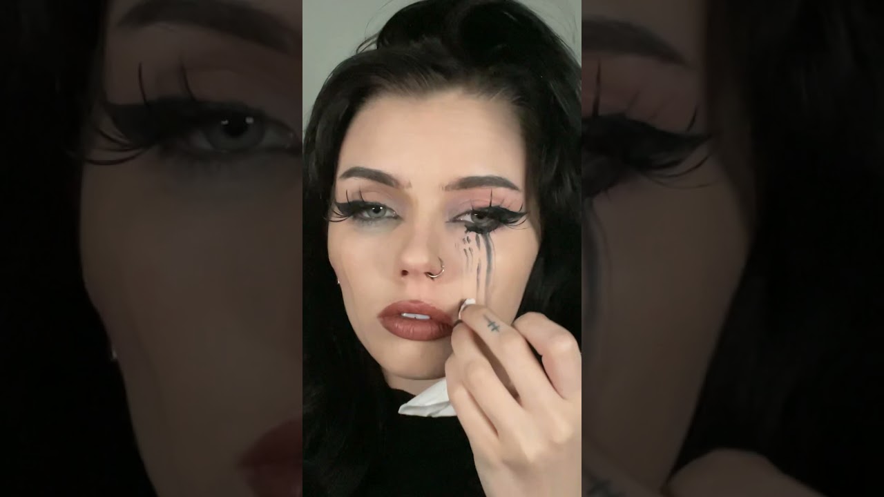 crying eyeliner tutorial #shorts