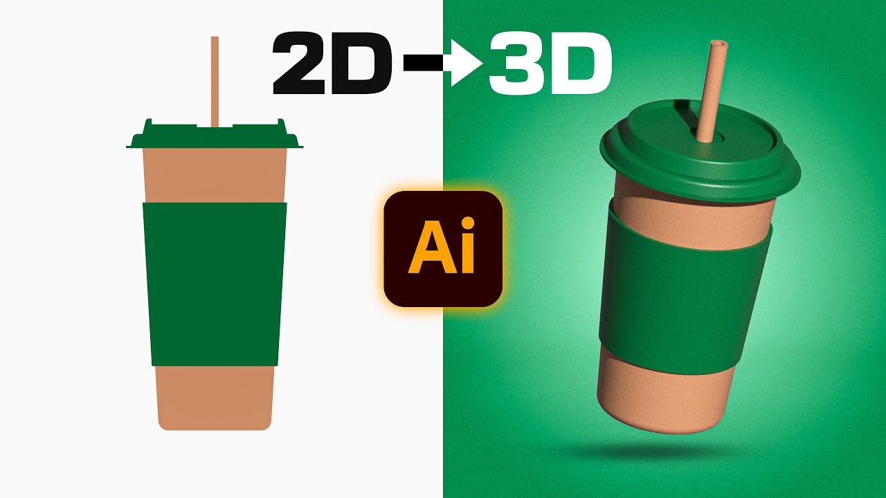 Easily Turn 2D Object into 3D – Adobe Illustrator Tutorial