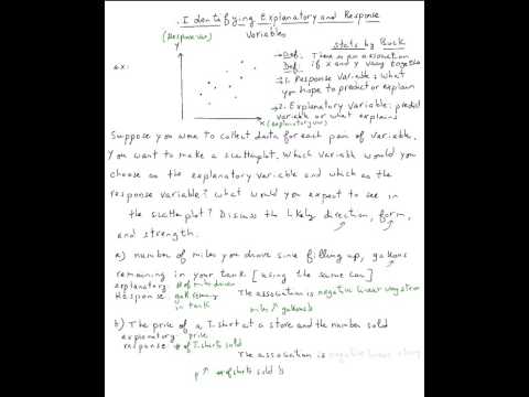 Explanatory and Response Variables