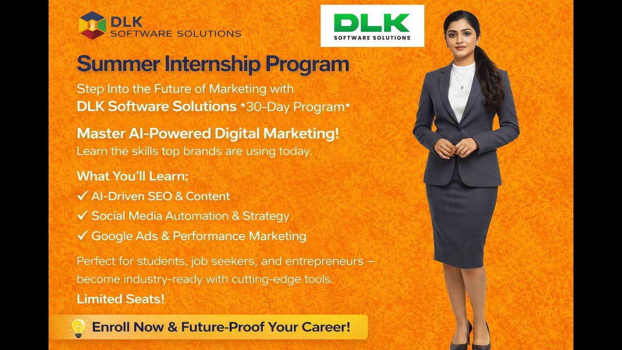 💻 Build Real Projects in 30 Days | DLK Software Solutions Internship
