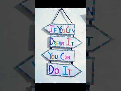 DIY MOTIVATIONAL QUOTE WALL HANGING | UNIQUE WALL HANGING #craft #diy #wallhanging #wallcrafts
