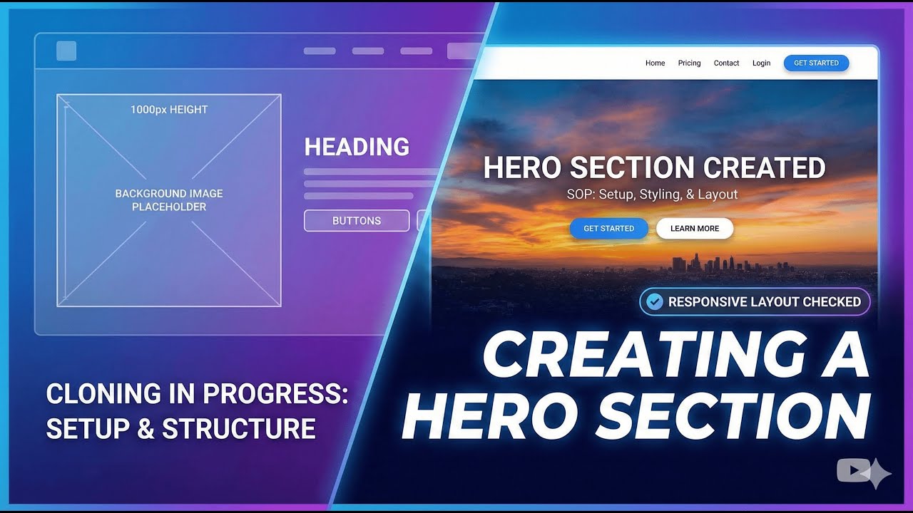 How to Clone Website in Webflow - 03 | Cloning a Website  Creating the Hero Section 🚀