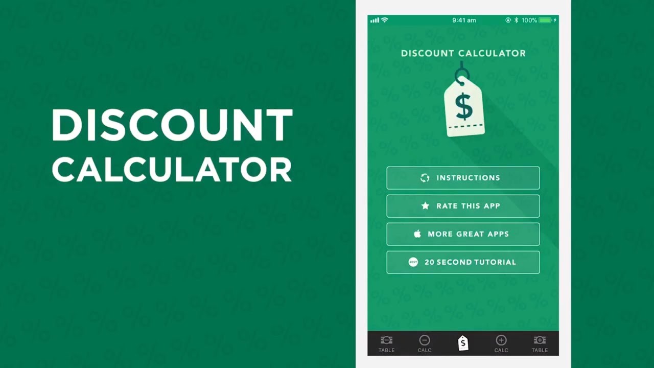 Discount Calculator 2018 – iOS iPhone App Preview