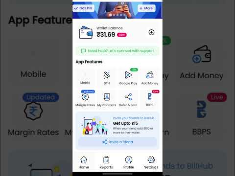 Bill hub app recharge commission and refer code #plz subscribe#shorts #shorts feed#viral shorts