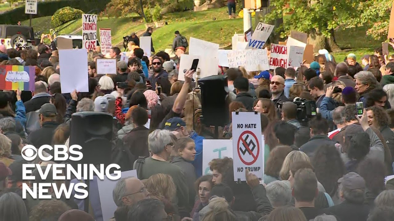 Trump in Pittsburgh as nation grieves victims of synagogue shooting