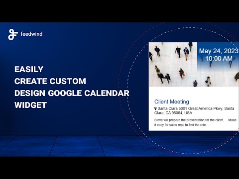 Create custom design Google Calendar widget