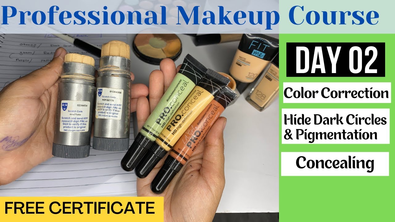 Day 02 Professional Make-up Course || How to Do color Correction & Concealing ||#makeup #beautyhacks