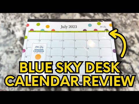 Blue Sky 2023-2024 Academic Year Teacher Monthly Desk Pad Calendar, Dots - Review
