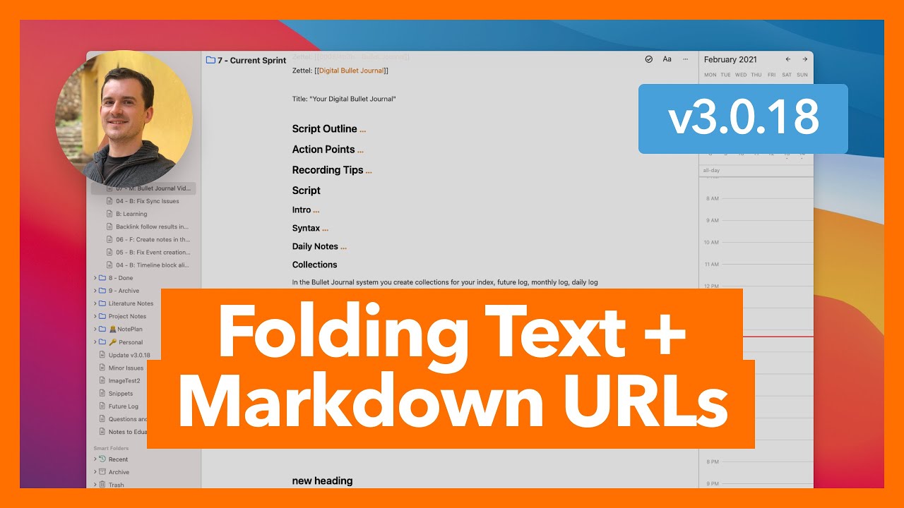 Folding text and hiding Markdown URLs (new in v3.0.18)