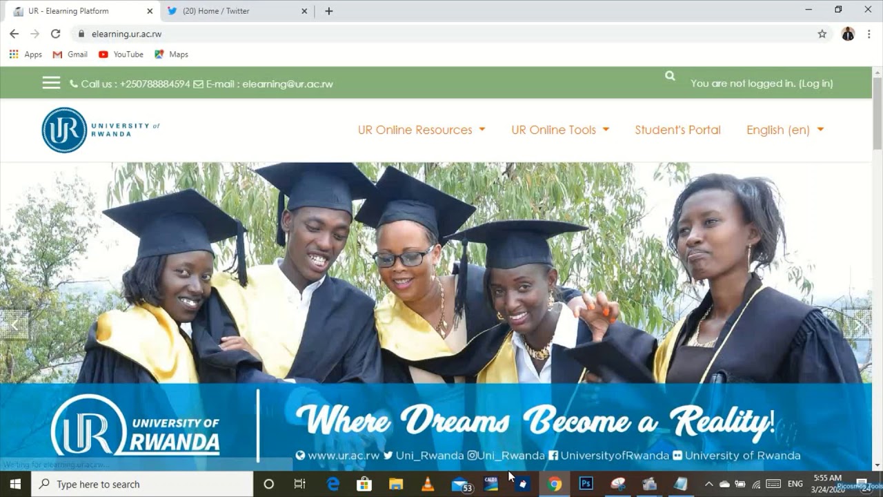 How to create account for the first time on UR E-learning platform?