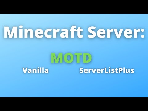 Minecraft Server: How to change your MOTD (Vanilla & Plugins)