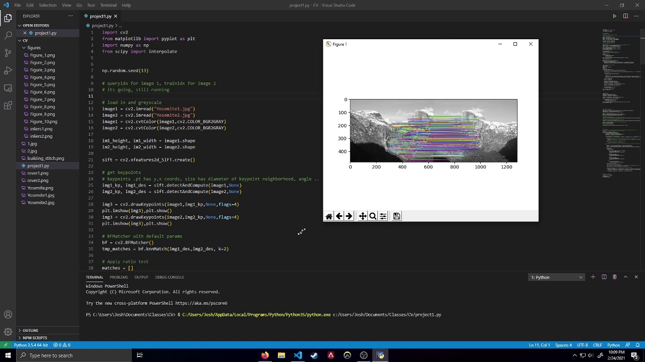 Image Stitching demo