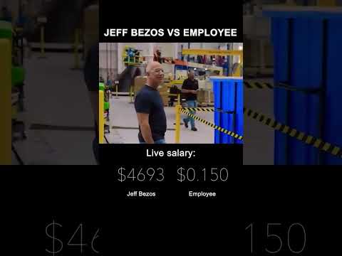This is how much Jeff Bezos earns vs his employee! Employee #jeffbezos #viral #money #income #salary
