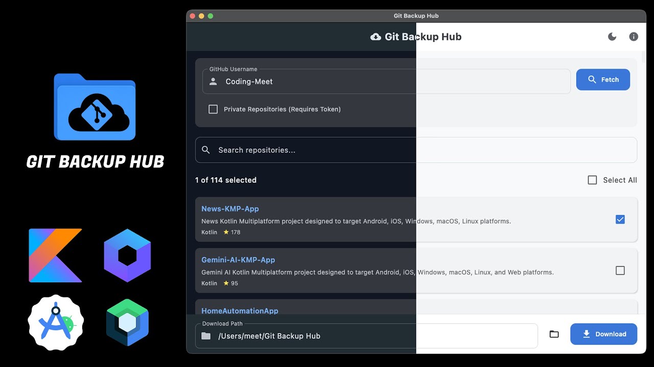 Git Backup Hub v1.0.0 Released - Cross-platform desktop app Compose Multiplatform