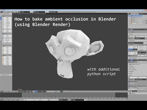 How to bake ambient occlusion in Blender (using Blender Render) | With additional python script