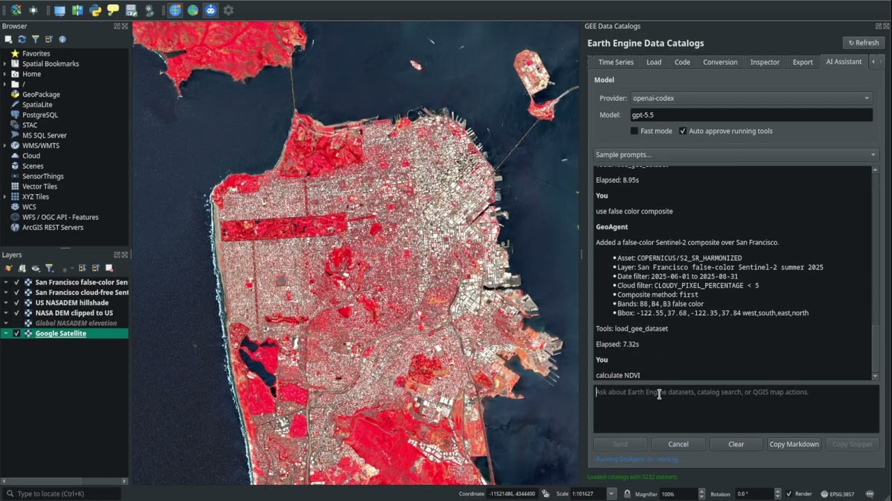 An AI Assistant for Google Earth Engine in QGIS