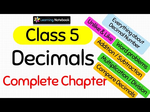 Class 5 Maths Chapter Decimal Numbers (Complete Chapter)